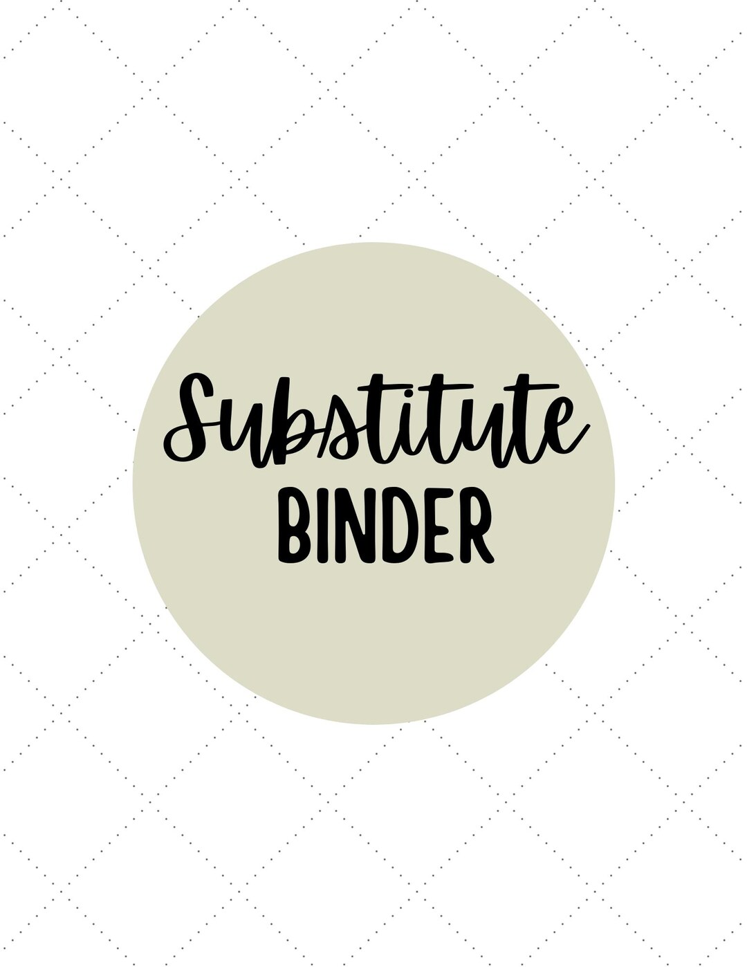 Teacher Substitute Lesson Plan Template Printable PDF Easy-to-use ...