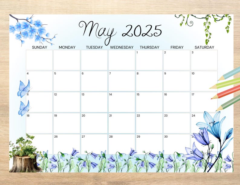 May 2025 Calendar, Notes, May Planner, Pdfs, Journaling, Instant ...