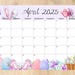 April 2025 Calendar, April Planner, Cute Bunny, Kids Schedule, Notes ...