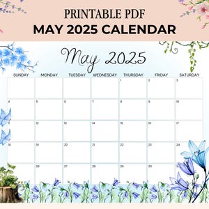 May 2025 Calendar, Notes, May Planner, Pdfs, Journaling, Instant ...