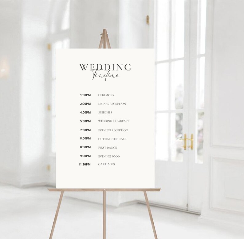 Custom Wedding Timeline - Etsy