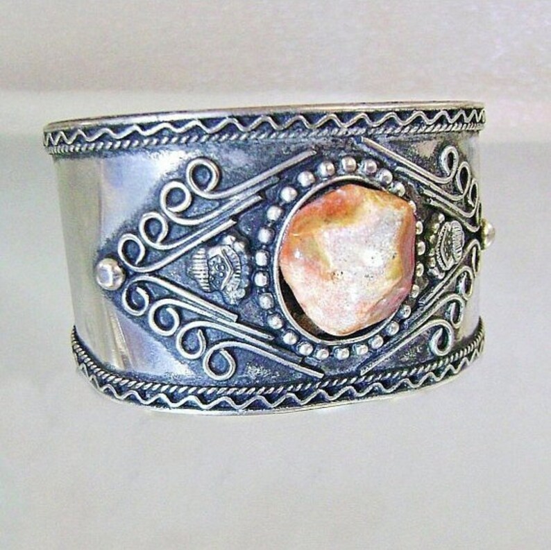 Silver Cuff. Silver Bracelet. Native American Bracelet. Brutalist Cuff ...