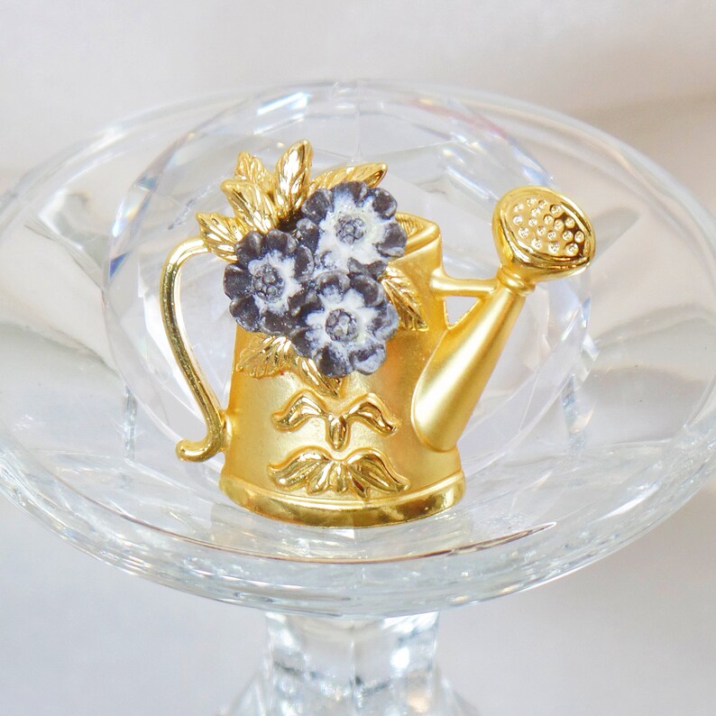 Flower Brooch. Vintage Brooch. Watering Can Brooch. Garden - Etsy Flower Brooch. Vintage Brooch. Watering Can Brooch. Garden - Etsy