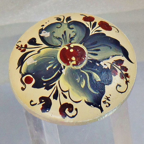 Russian Brooch. Vintage Brooch. Flower Brooch. Hand Painted - Etsy