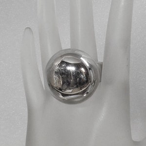 Silver Dome Ring. Silver Button Ring. Statement Ring. Heavy Silver Ring ...