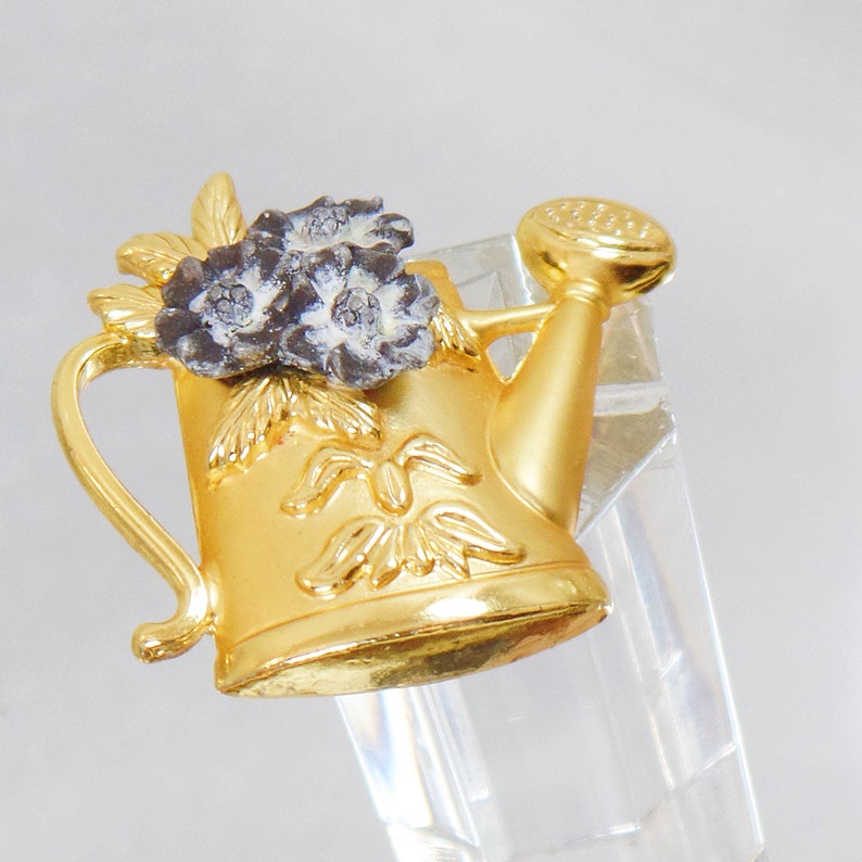 Flower Brooch. Vintage Brooch. Watering Can Brooch. Garden - Etsy Flower Brooch. Vintage Brooch. Watering Can Brooch. Garden - Etsy