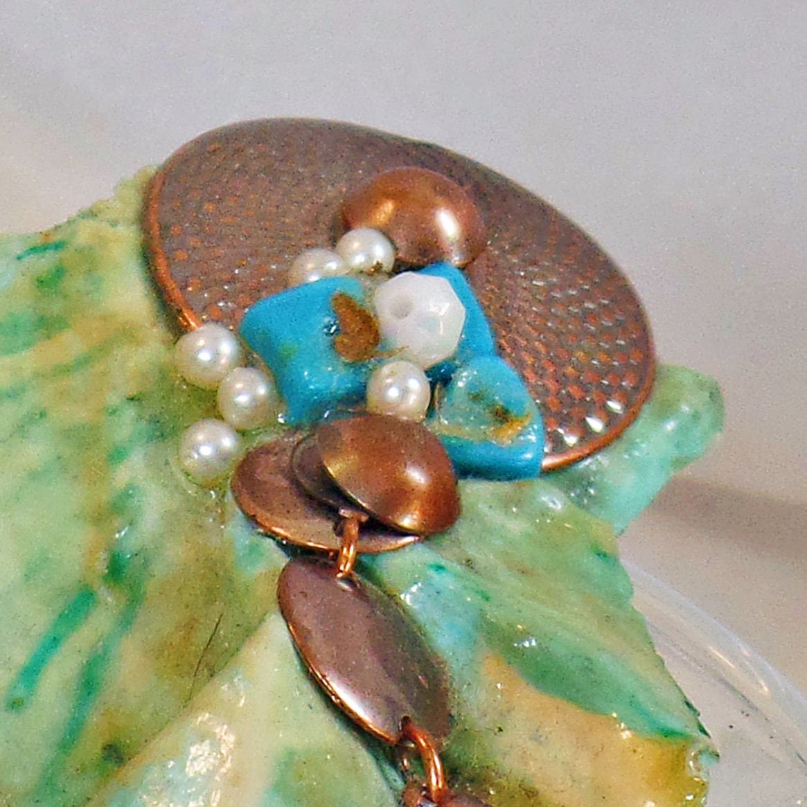 Large Brooch. Handmade Brooch. Abstract Brooch. Turquoise | Etsy