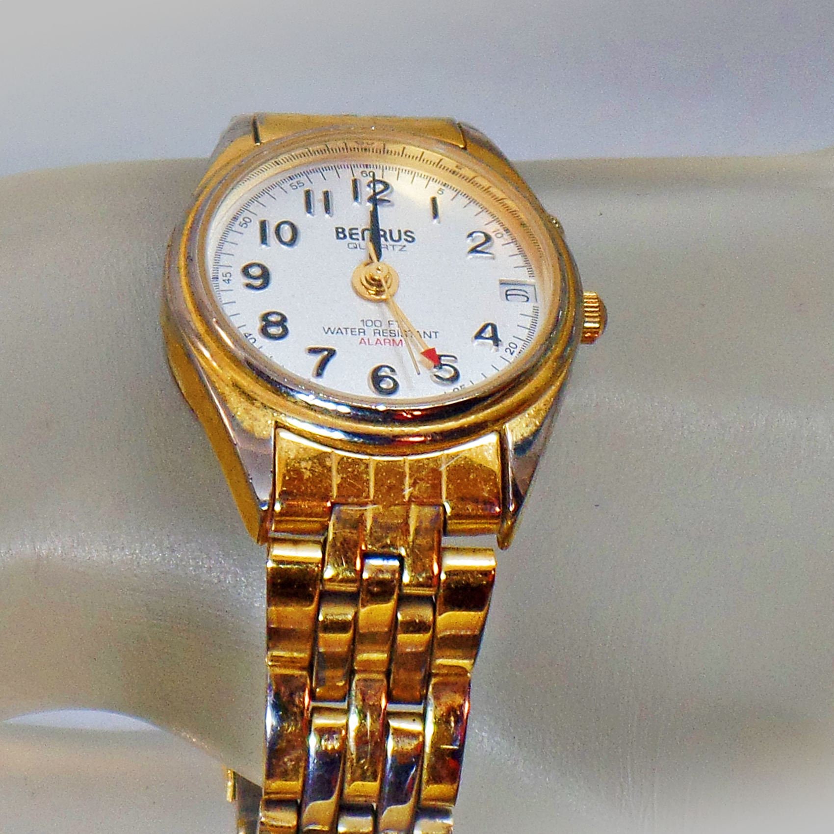 Ladies Watch. Benrus Gold Watch. Water Resistant Watch. Alarm | Etsy