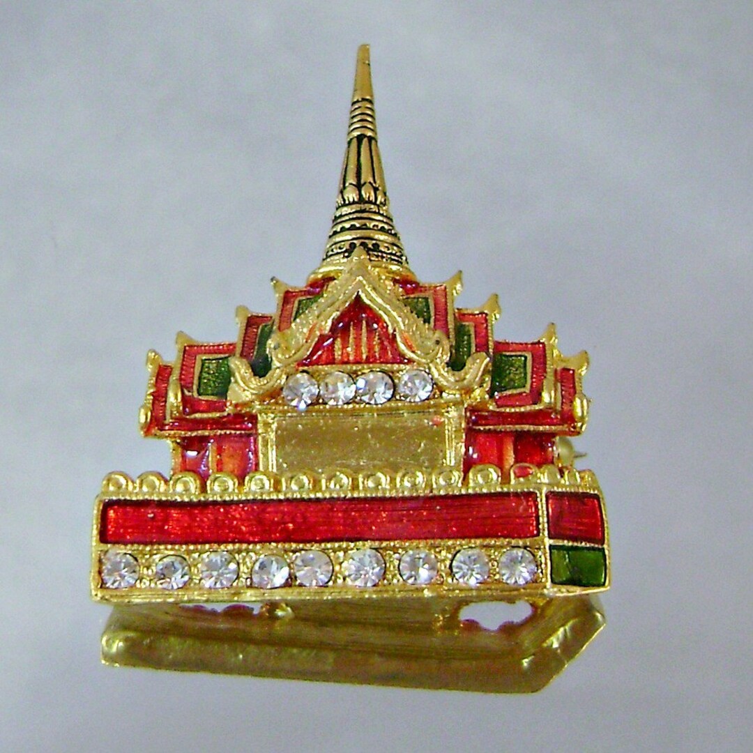 Palace Brooch. Indian Palace Brooch. Asian Palace Pin. Waalaa. - Etsy