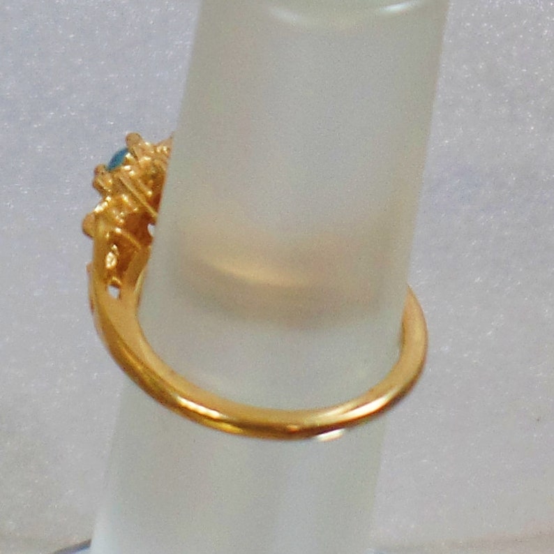 Vintage Ring. Gemstone Ring. Pastel Ring. 18k GE Ring. - Etsy