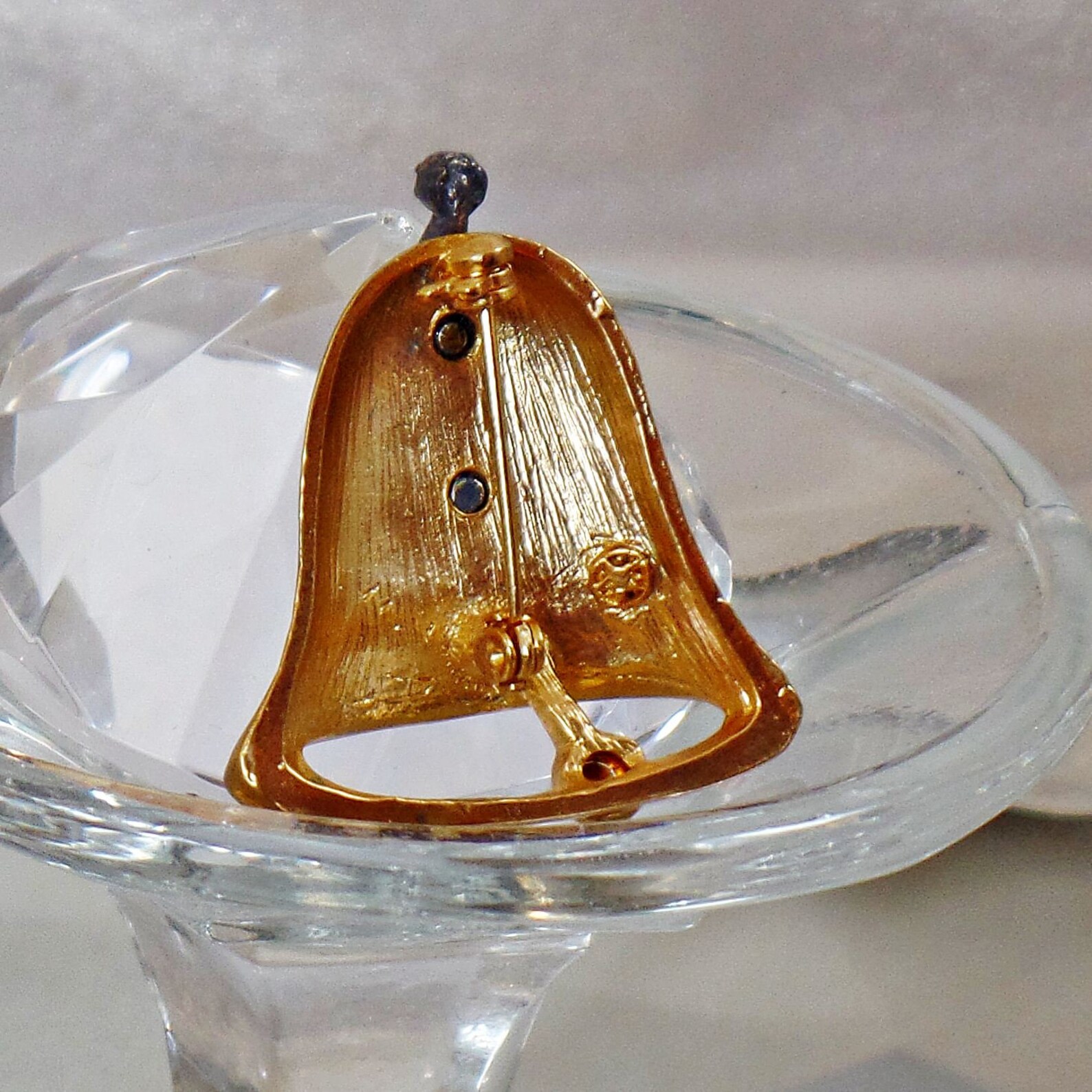 Christmas Brooch. Christmas Pin. Christmas Bell Brooch. Marcasite ...