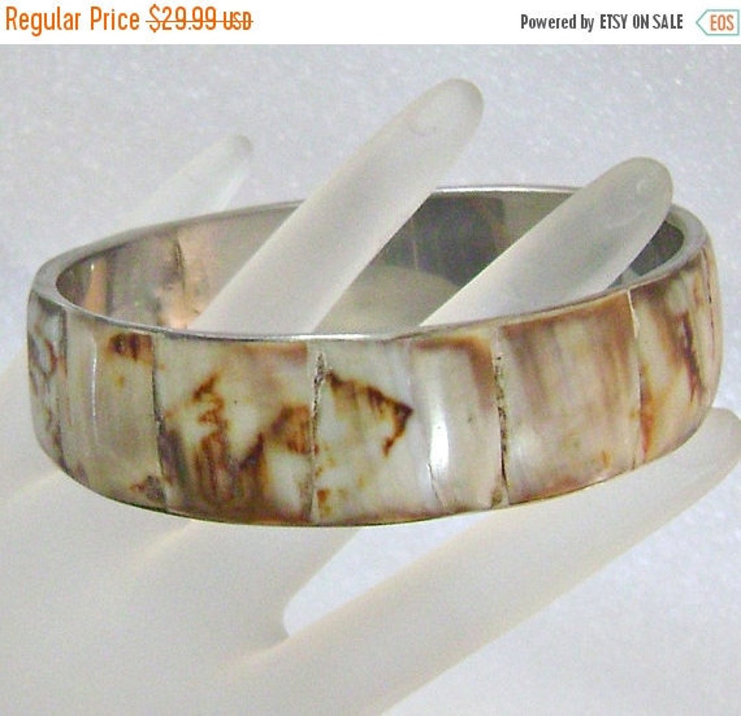 Bangle Bracelet. Tiger Shell Bracelet. Wide Tiger Shell Bangle Waalaa ...