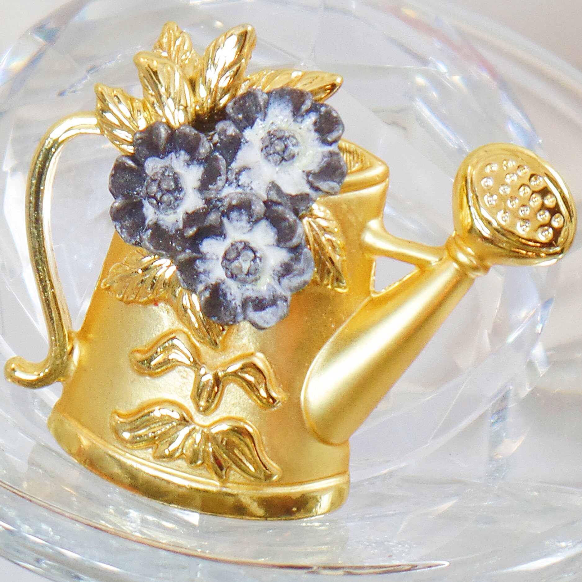 Flower Brooch. Vintage Brooch. Watering Can Brooch. Garden | Etsy