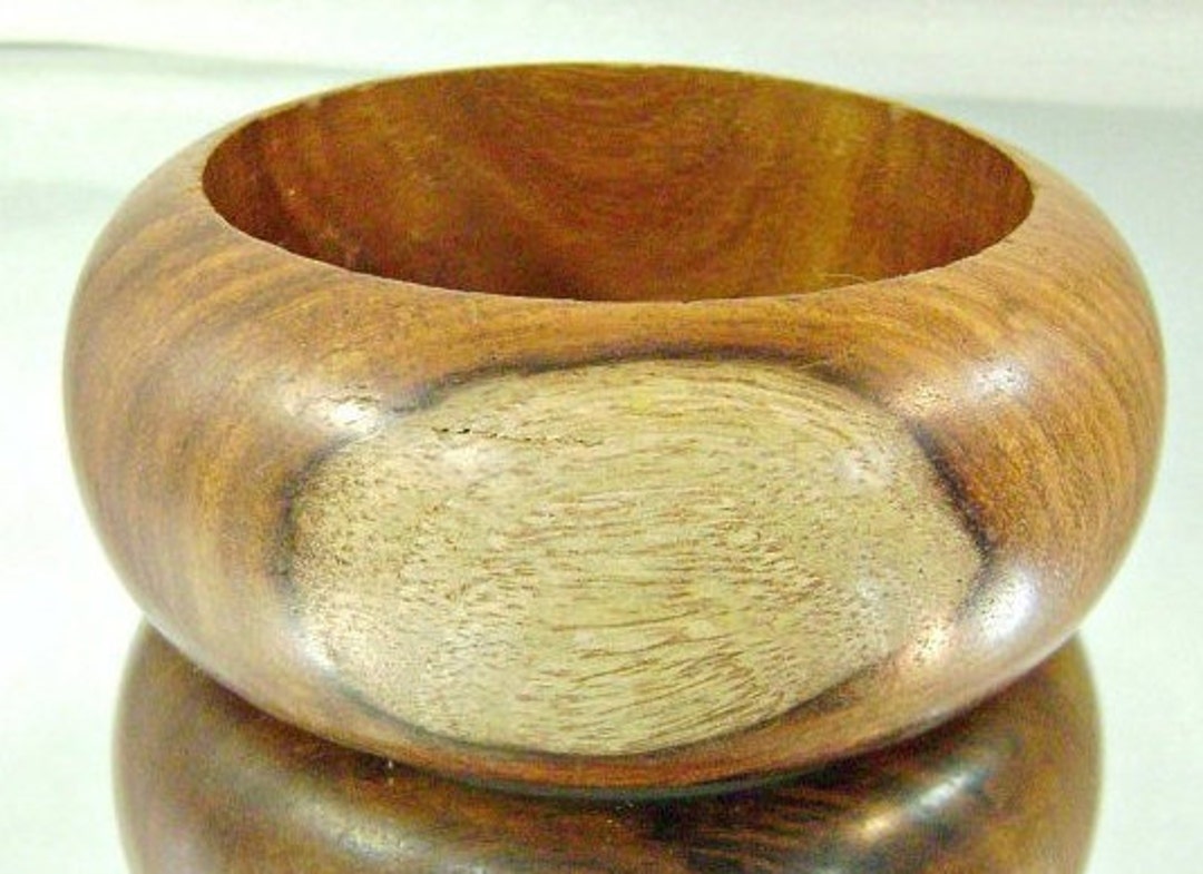 Bangle Bracelet. Heavy Wood Bangle Bracelet. Curly Maple and Birch Wood ...