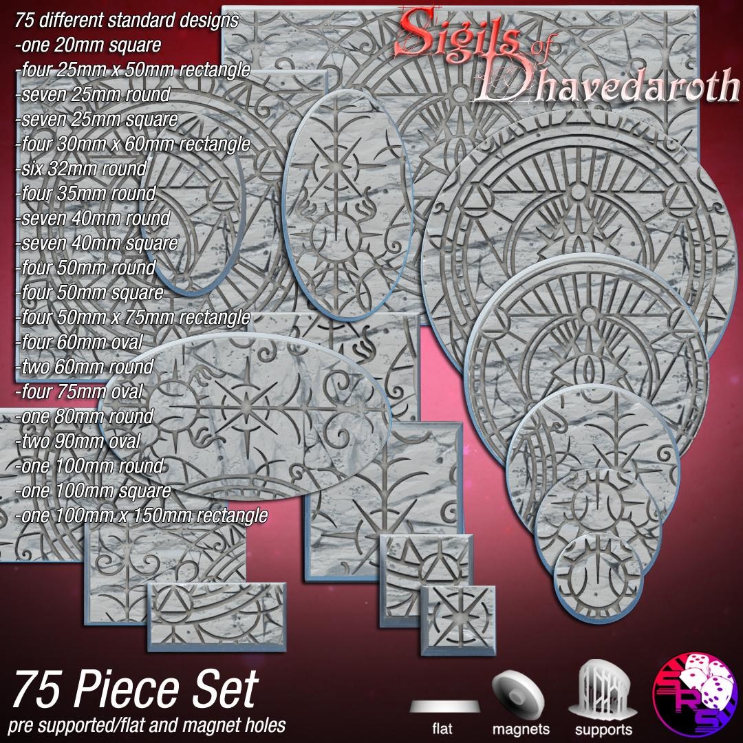 Arcane Wargaming Bases - Sigils of Dhavedaroth - Etsy