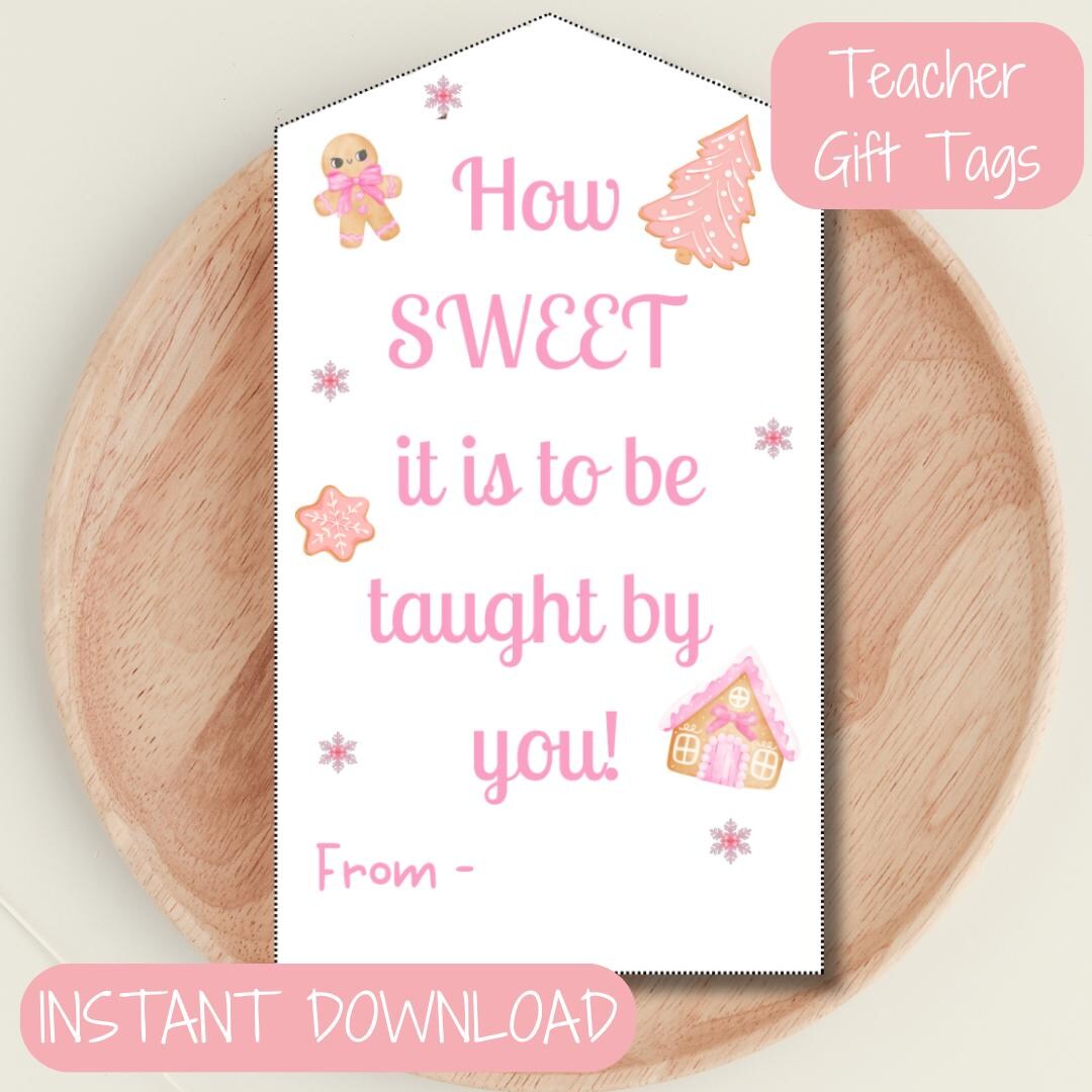 Teacher Appreciation Gift Tags, Sweet Treat Printable (PDF Download) - Etsy