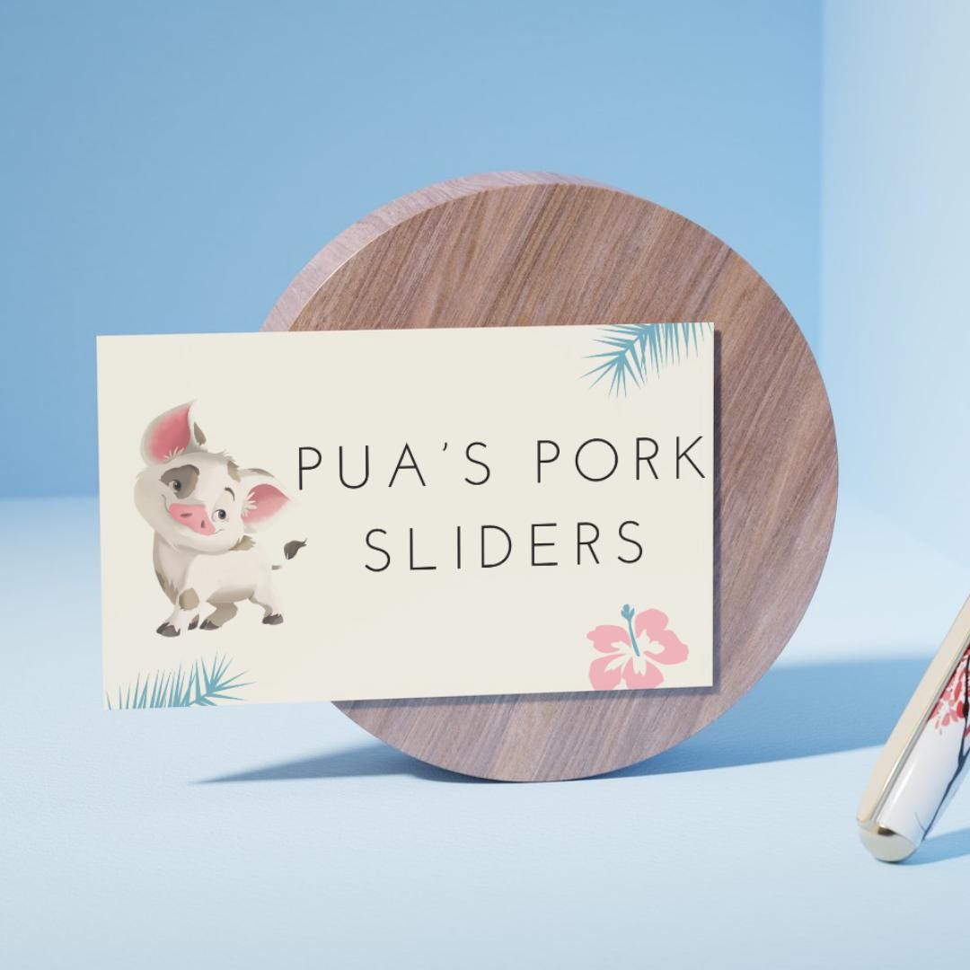 Moana Food Labels, Moana Place Cards, Moana Food Tent, Moana Party ...