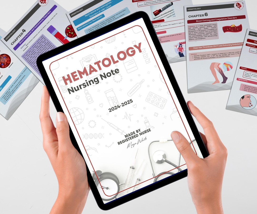 Hematology Nursing Notes Bundle | Blood Disorders, Anatomy & Physiology ...