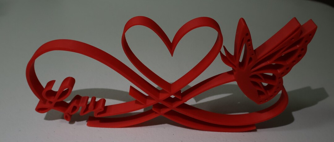 Infinity Heart With Butterfly – Elegant Desk & Tabletop Decor, Symbol ...