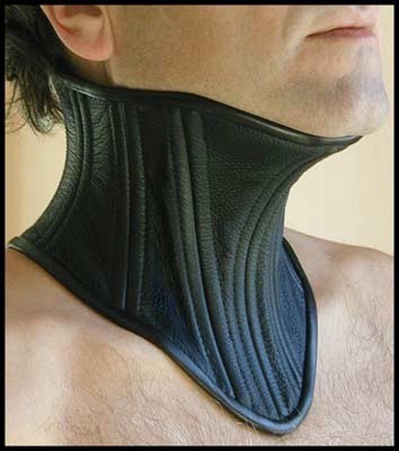 Leather Neck Corset Posture Collar, Gender Neutral and Custom Made to ...