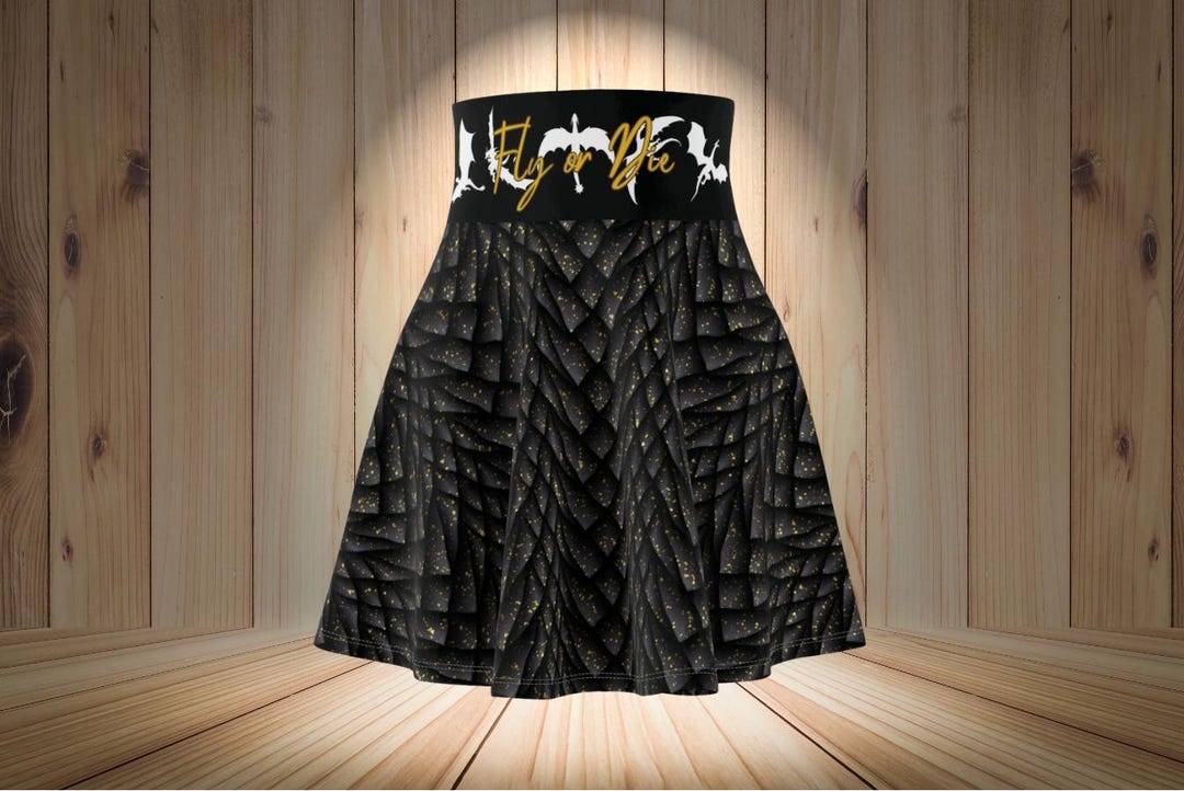 Fourth Wing Skater Skirt, Dragonscale Fantasy Apparel, Dragon Riders ...