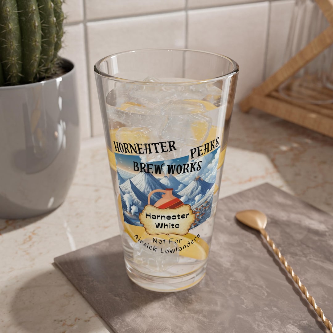 Stormlight Archive Horneater White Airsick Lowlander Bar Glass, Cosmere ...