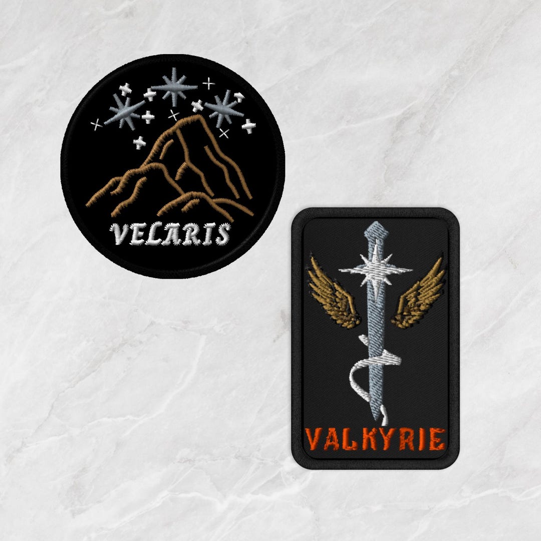 ACOTAR Embroidered Patches, Velaris Patch, Night Court, Nesta Valkyrie ...