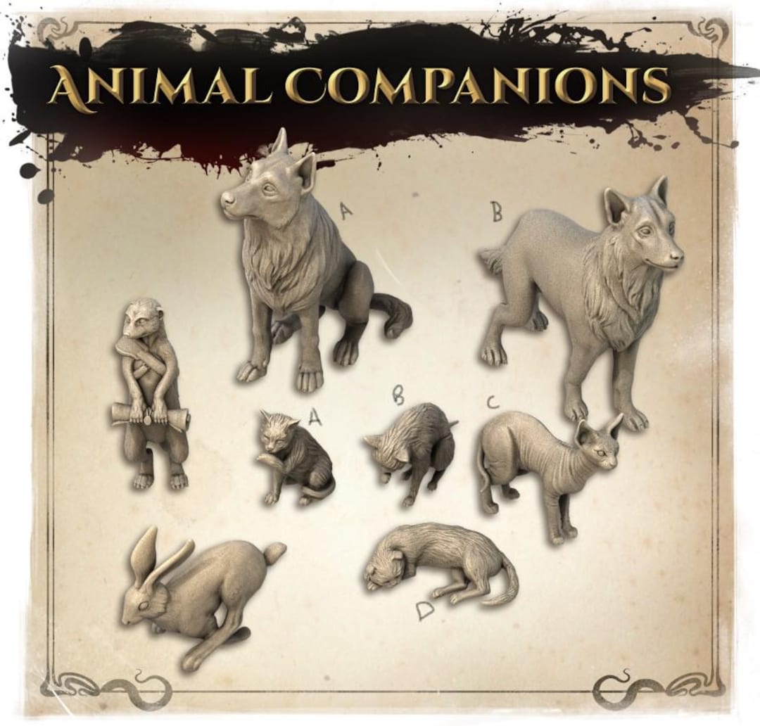 Animal Companions DND Miniature - Etsy