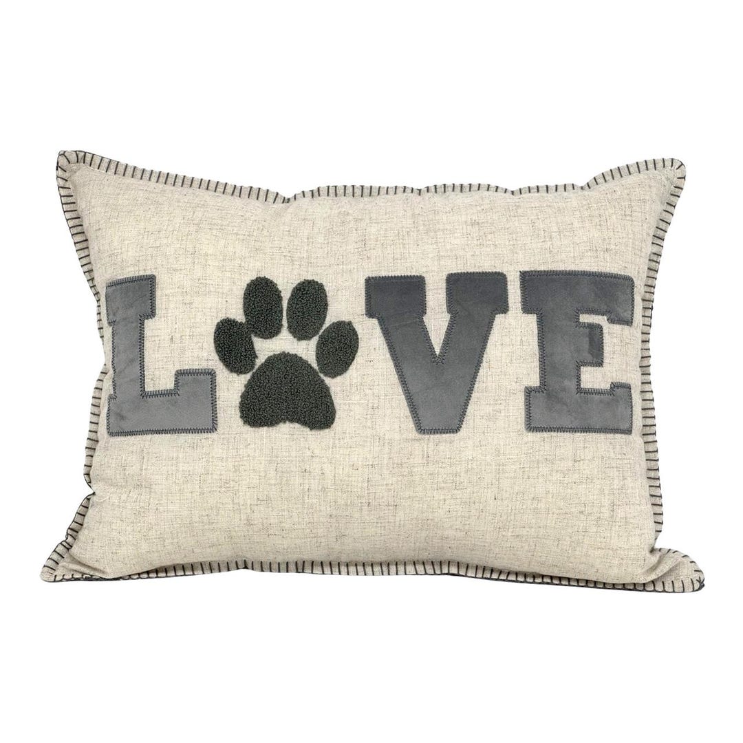 Ivory Paw Print Love Decorative Accent Pillow - Etsy