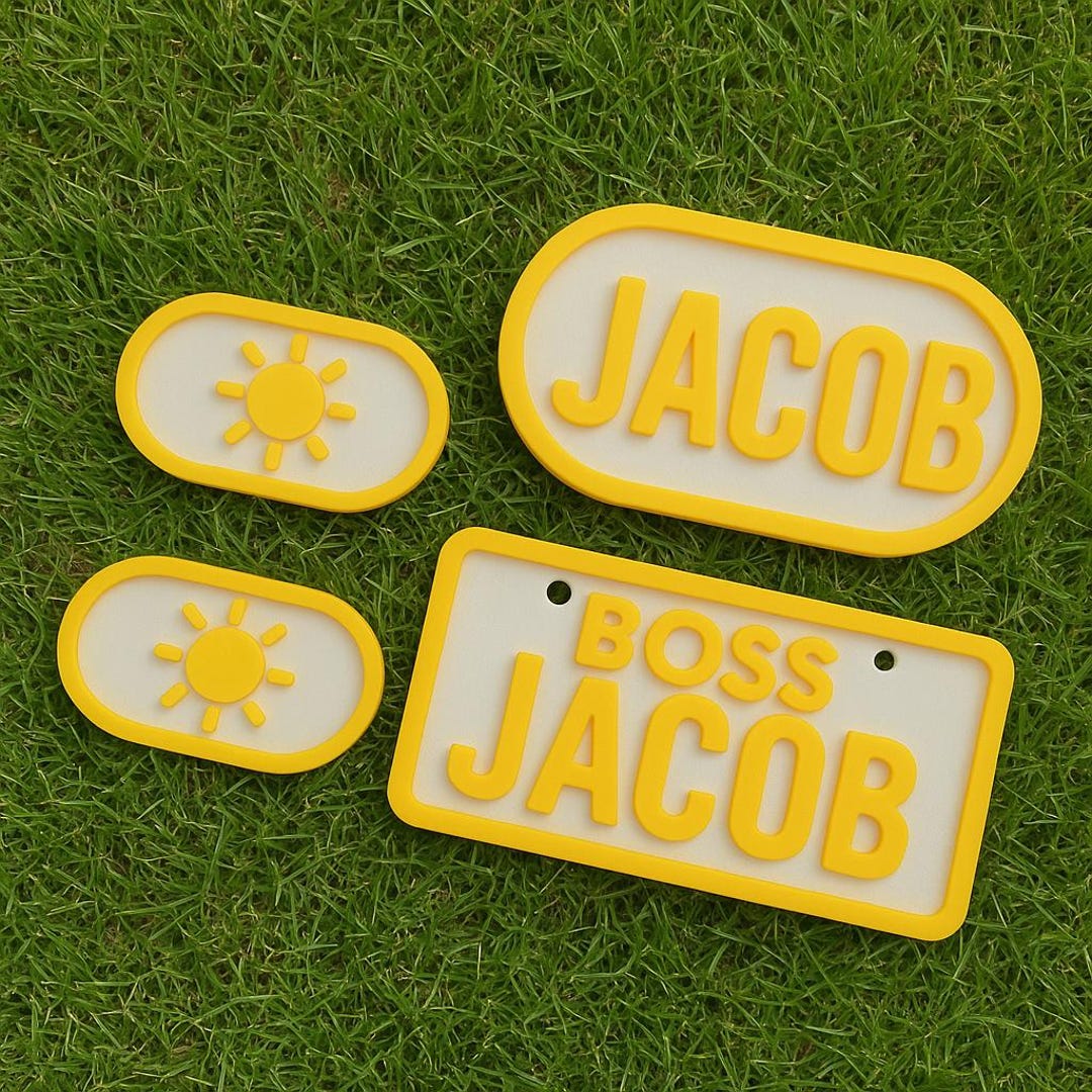 Adorable Custom License Plates for Little Tikes Toy Cars - Personalized ...