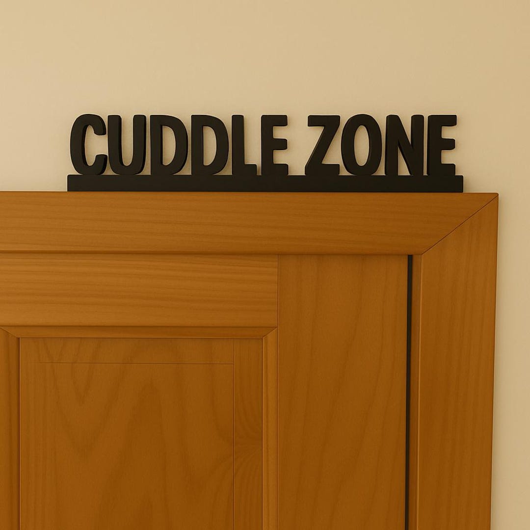CUDDLE ZONE Door Topper – Cute Bedroom Sign – 3D Printed Room Decor - Etsy
