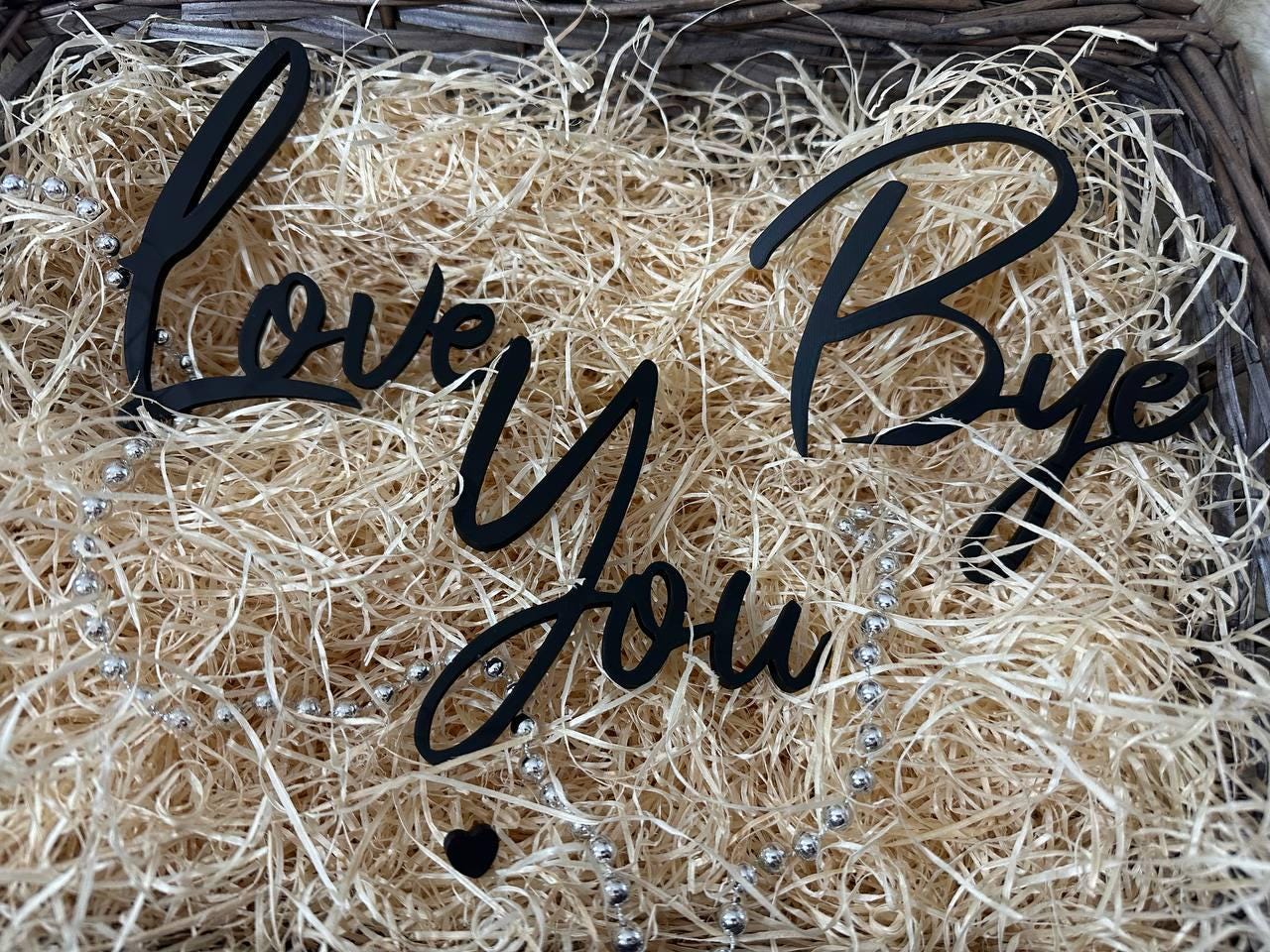 LOVE YOU BYE Sign - 3D Printed - Decorative Home Decor - Etsy