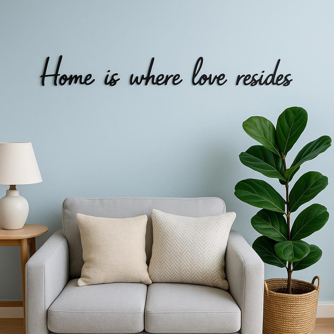 3D Printed Wall Decor “home is Where Love Resides” — a Stylish and ...