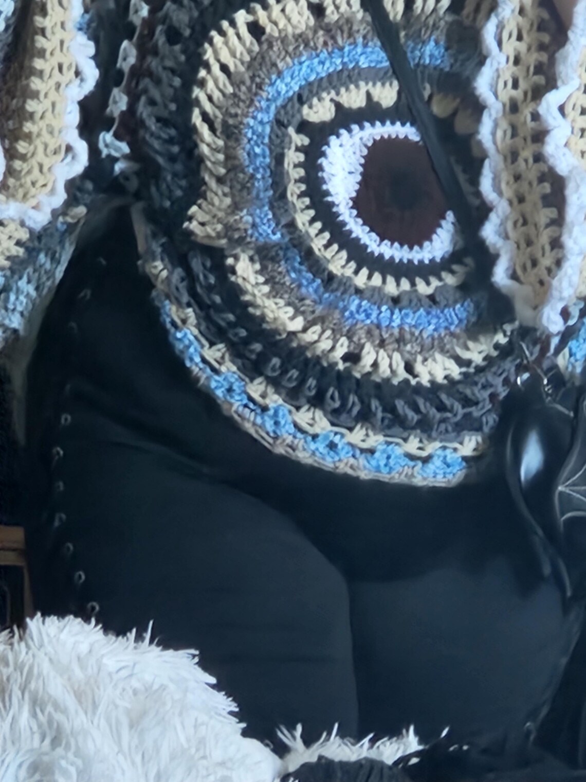 Crochet Eye Sweater (thrifted Yarn) - Etsy