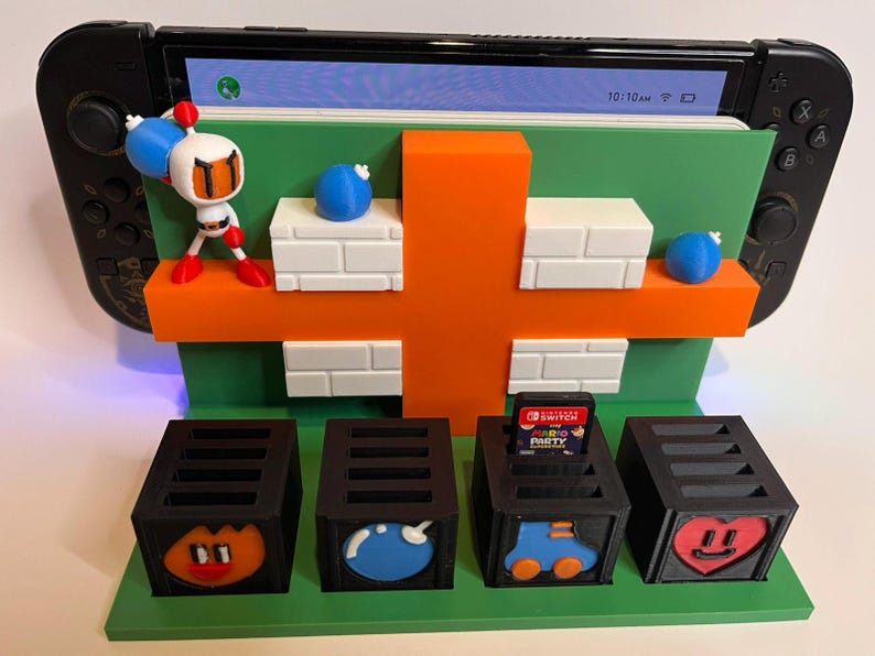 3D Printed Nintendo Switch Dock Cover Bomberman Switch Game Holder - Etsy