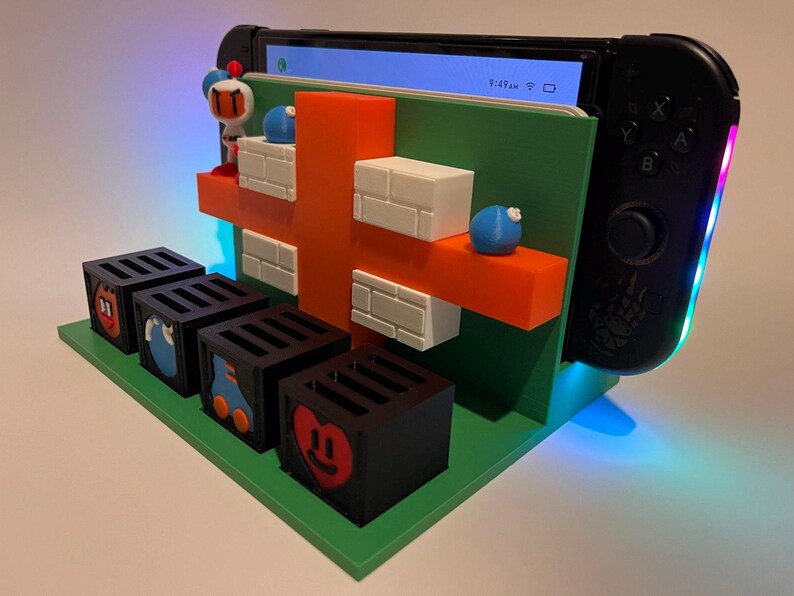 3D Printed Nintendo Switch Dock Cover Bomberman Switch Game Holder - Etsy