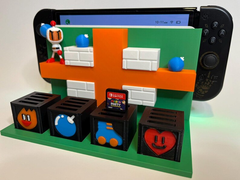 3D Printed Nintendo Switch Dock Cover Bomberman Switch Game Holder - Etsy