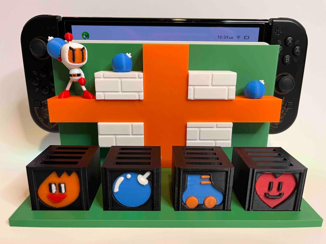 3D Printed Nintendo Switch Dock Cover Bomberman Switch Game Holder - Etsy