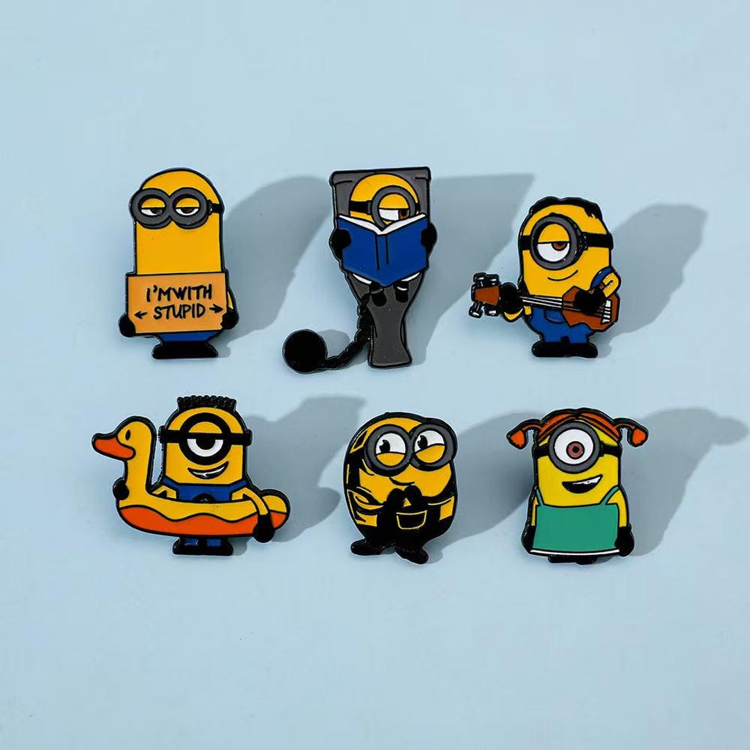 Cute Cartoon Creative Minions Metal Badge Western Film Characters Alloy ...