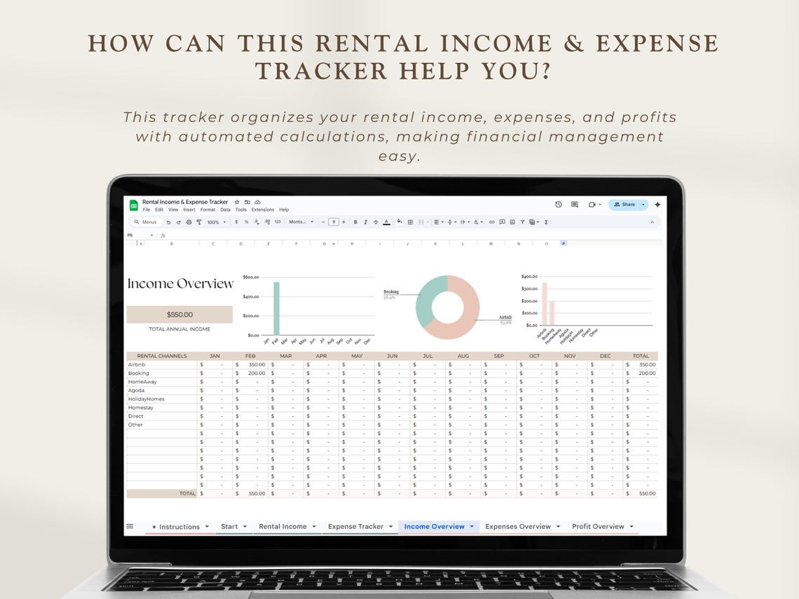 Rental Income & Expense Tracker: Google Sheets Template - Etsy