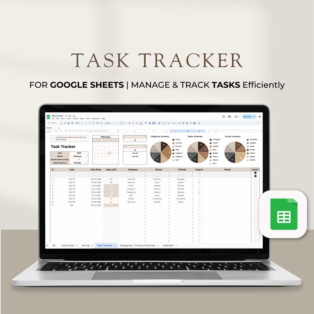 To Do List Task Tracker Productivity Tool to Do List Activity Excel ...