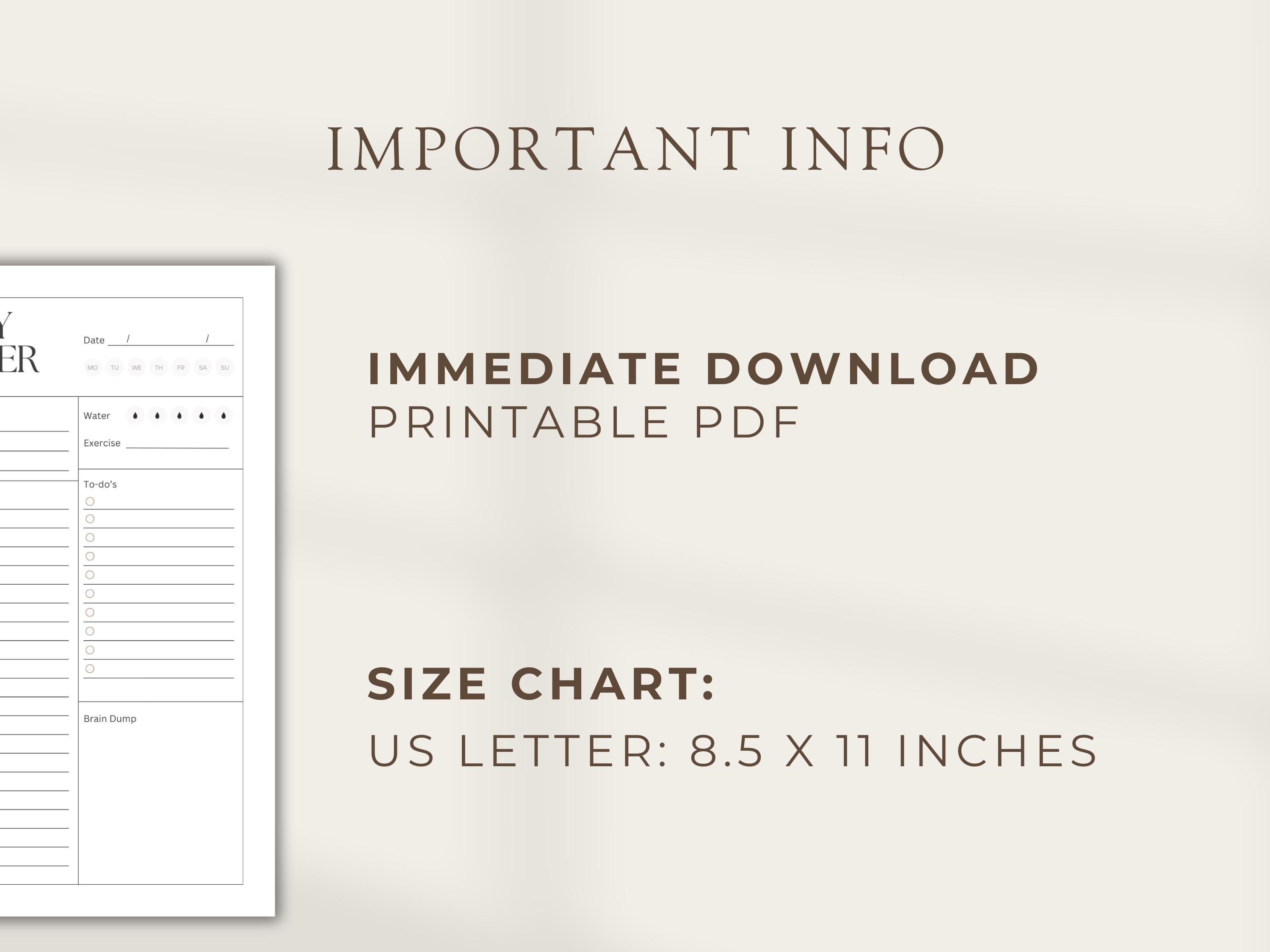 Daily Planner Personal Daily Planner Daily Hourly Planner Instant ...