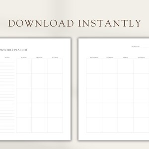 Printable Planner Bundle: Daily, Weekly, Monthly (PDF) - Etsy