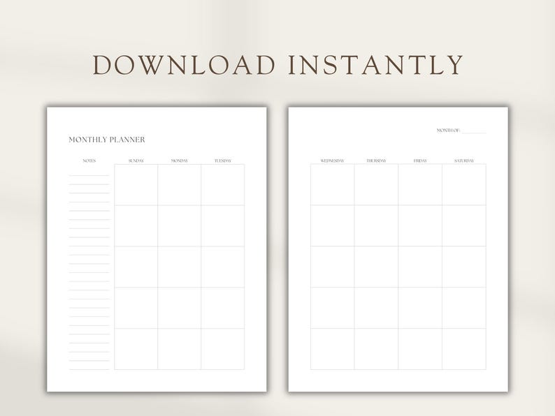 Printable Planner Bundle: Daily, Weekly, Monthly (PDF) - Etsy