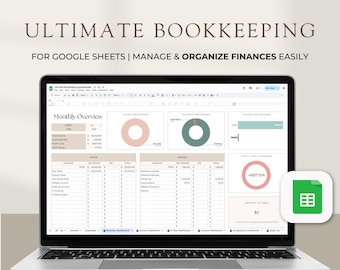 Easy Bookkeeping Template | Small Business Finance Spreadsheet | Income and Expense Tracker ...