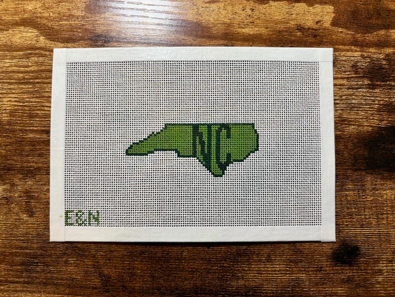 North Carolina - Hand Painted Needlepoint Canvas - Etsy