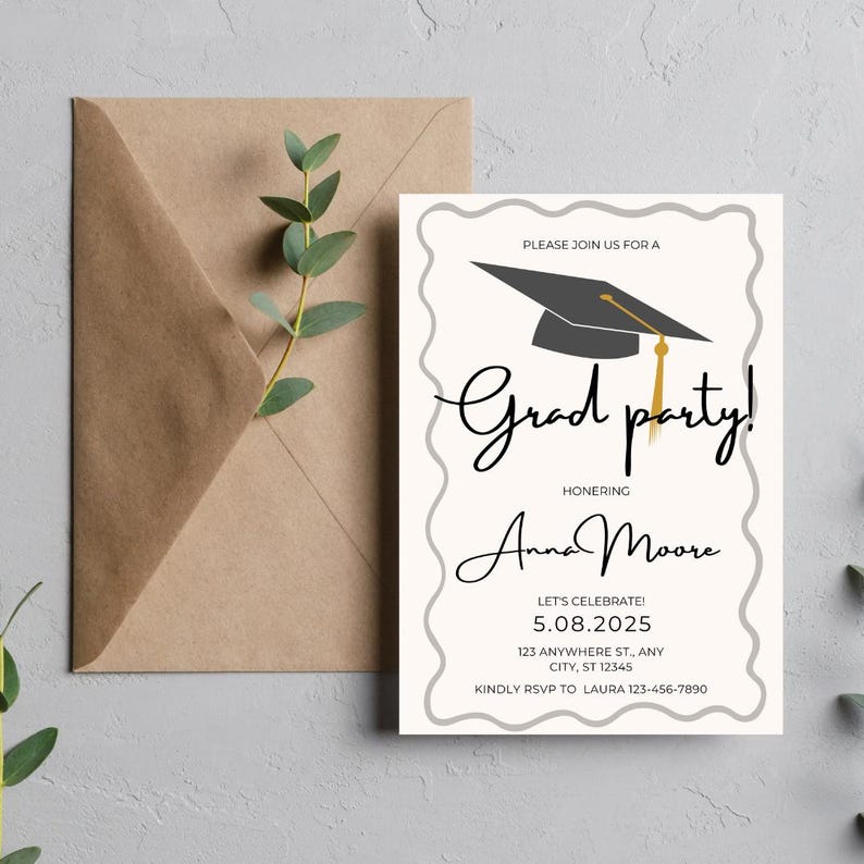 Graduation Party Invitation | High School or College Grad | Celebrate ...
