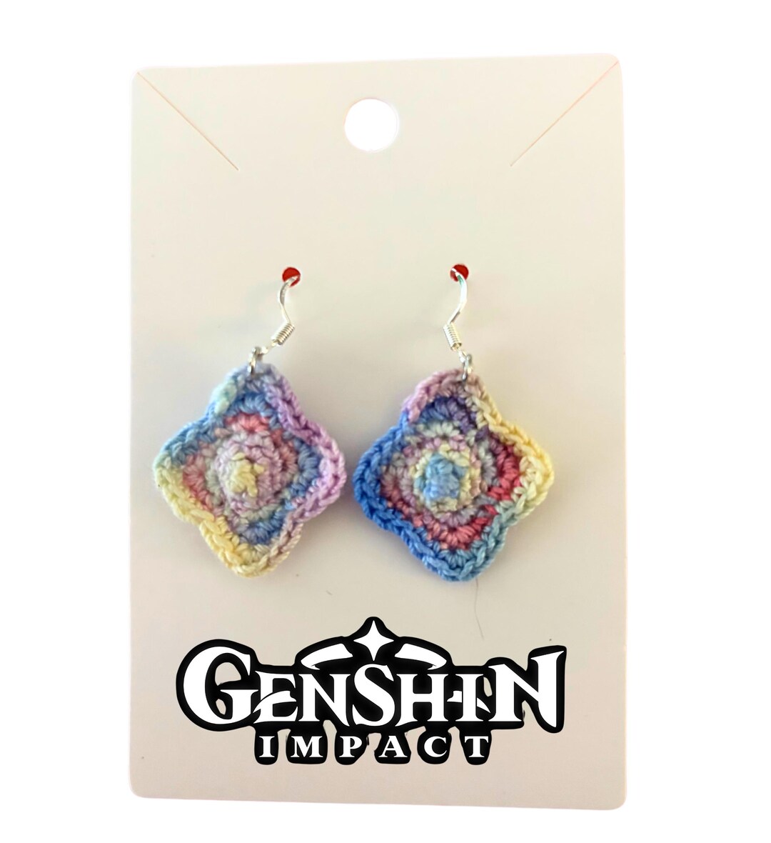 Genshin Crochet Primogem Earrings - Etsy