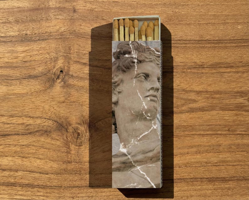 Vintage Art by Kea Atelier Long Matchbox - 4.3'' Art Matchbox - Wooden ...