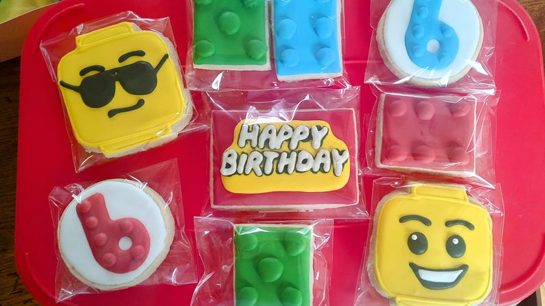 Lego Royal Icing Decorated Sugar Cookies - Etsy